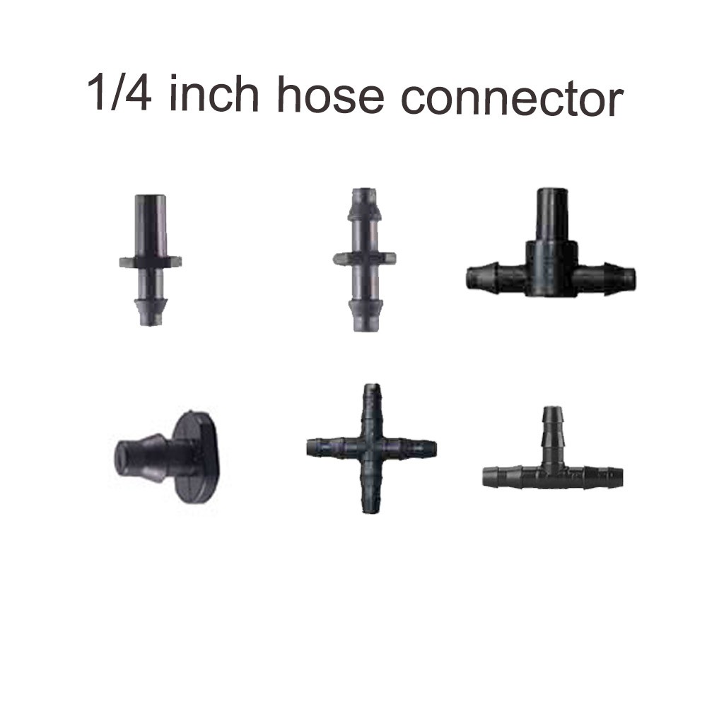 10 pcs 1/4 Inch Hose connectors Micro Drip Irrigation System Water Pipe ...
