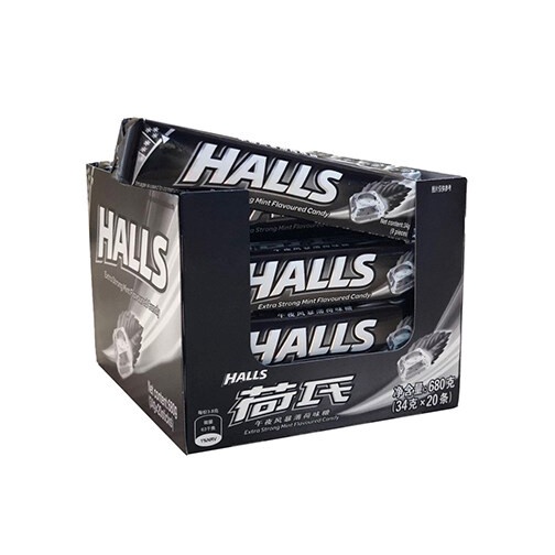 20 Sticks Halls Extra Strong Mint Flavoured Candy Stick 34g Each ...