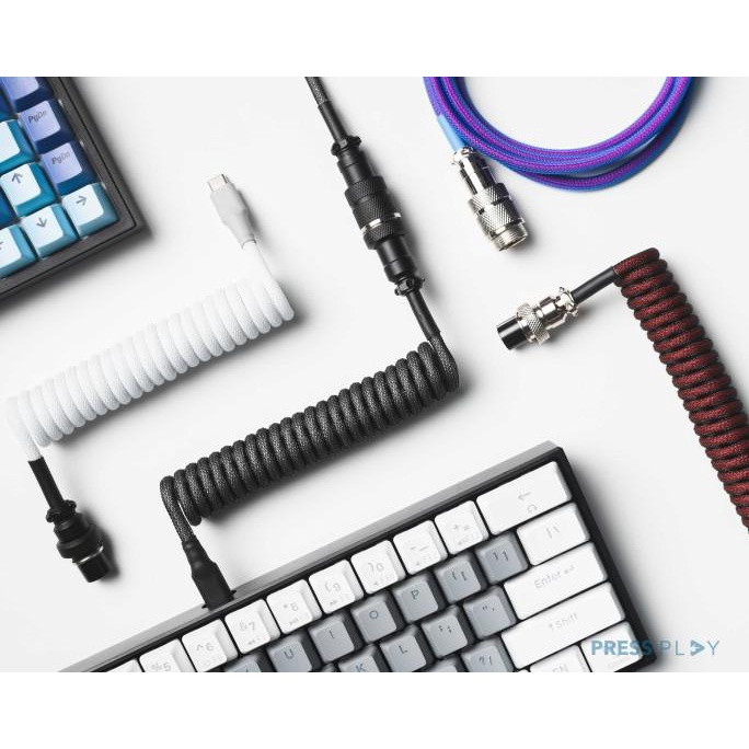 Type C Coiled Cable Mechanical Keyboard Aviator By Press Play | Shopee ...