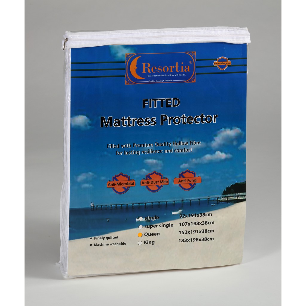 Resortia Fitted Mattress Pad | Fabric: Silky Soft Microfibre | Anti ...