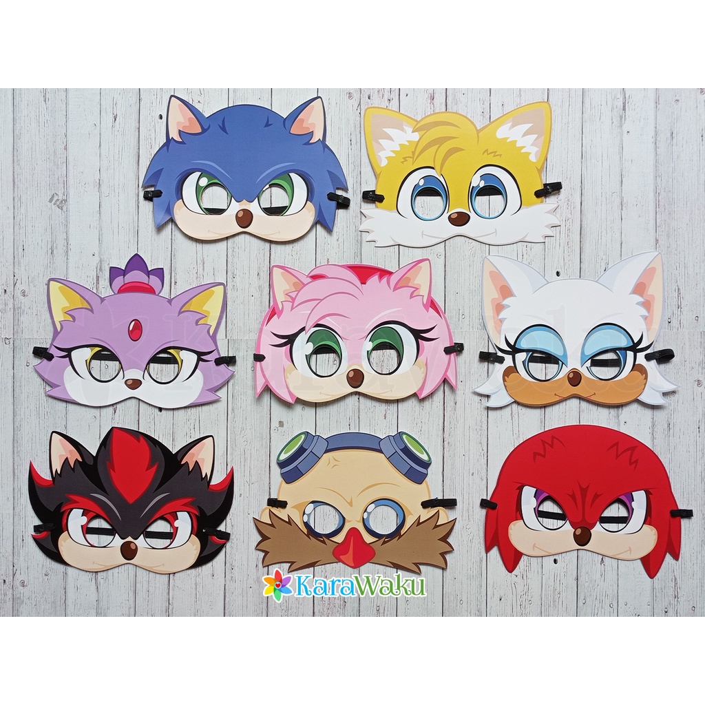 Sonic The Hedgehog Character Children's Birthday Mask / Sonic Birthday ...