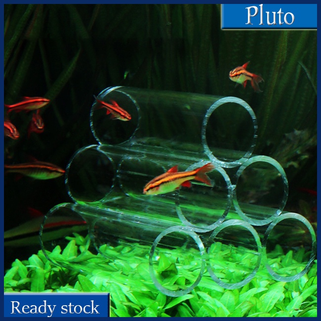 NEW Transparent Fish Shrimp Breeding Hide Tube Shelter 3/6/7/10 Tubes ...