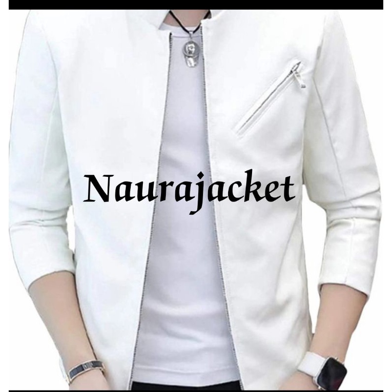 Men's SLIM FIT SEMI Leather Jacket/Synthetic Leather Jacket/Cool Men's ...