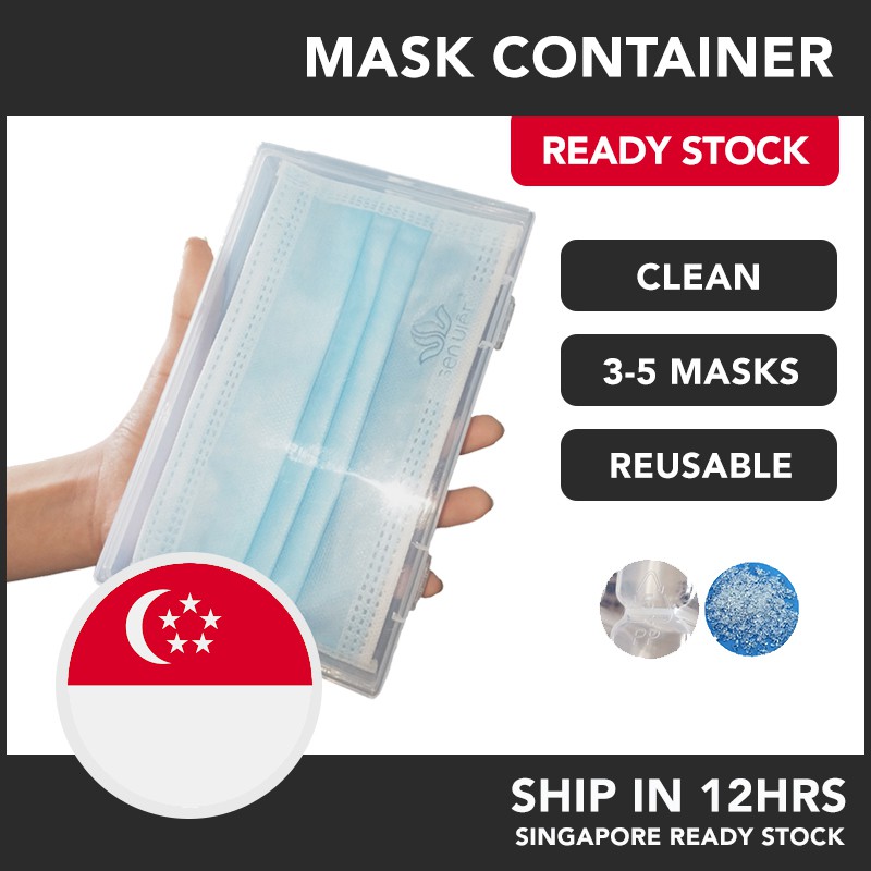 [SG Ready Stock] Portable Face Mask Container | Transparent Case | Air ...