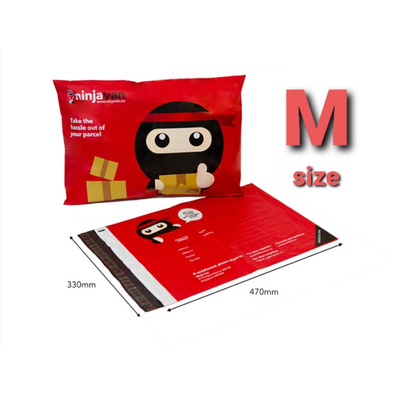 Ninja Pack M Size, Postage-Paid Polymail. Ready stock in SG | Shopee ...