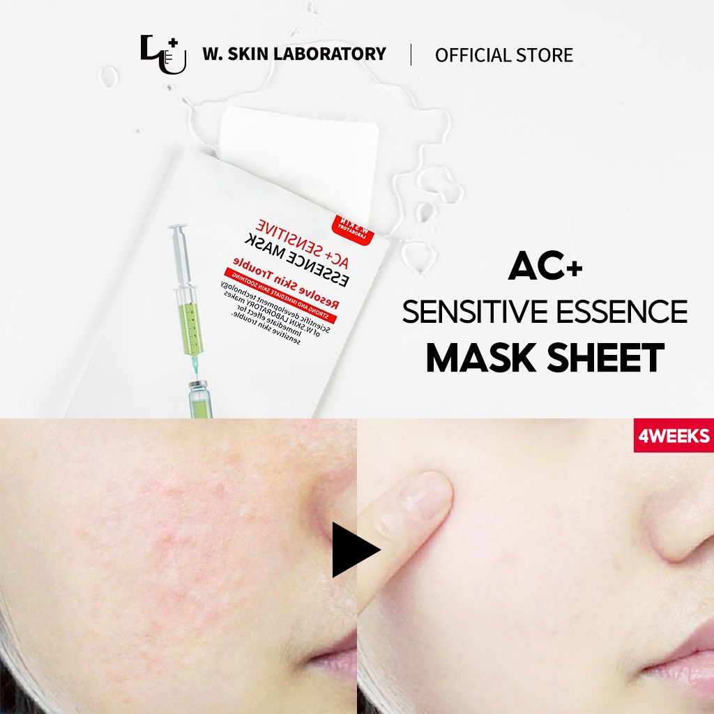 【W.SKIN LAB OFFICIAL】 AC+ SENSITIVE ESSENCE MASK / Acne / Moisture ...