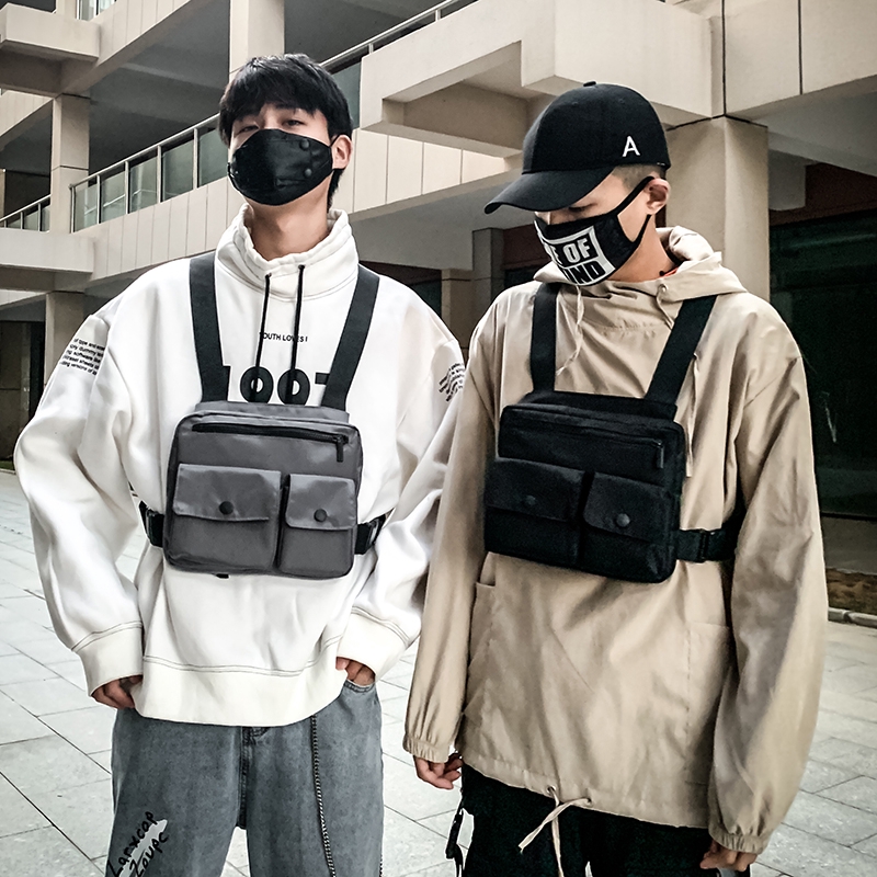 Tactical Bag Pocket Chest Harness Chest Front Pack Pouch Vest Rig Carry ...