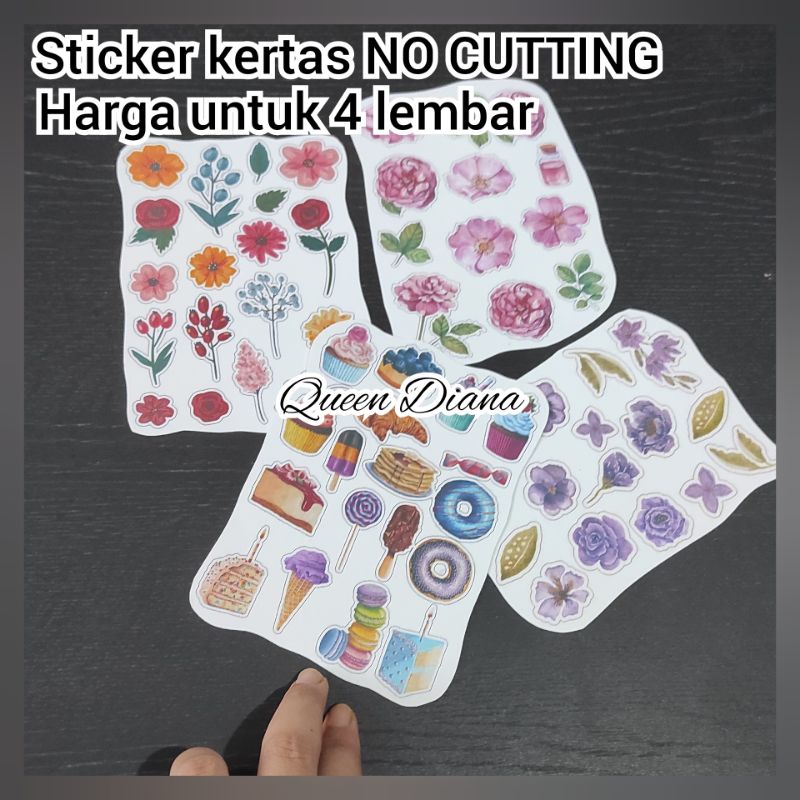 4 sheet flower stickers No Cutting aesthetic stickers | Shopee Singapore