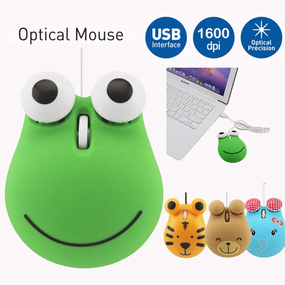 Wired Cute Mini Mouse Cartoon Animal Design Frog Tiger Bear Elephant ...