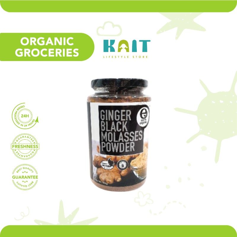 EARTH LIVING ORGANIC Ginger Black Molasses Powder (500g) | Shopee Singapore