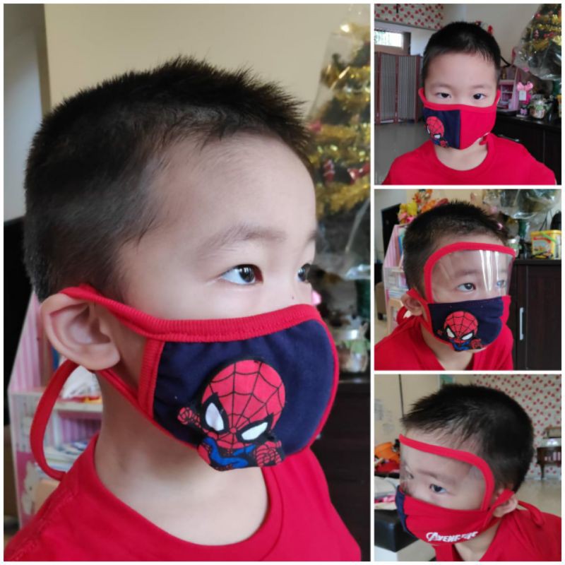 Led CHILDREN'S FACE SHIELD MASK (Spiderman) | Shopee Singapore