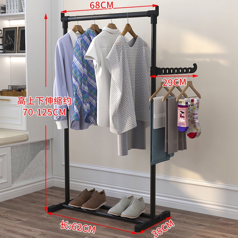 YOULITE Balcony Clothes Hanger With Wheels Drying Rack Coat Rack ...