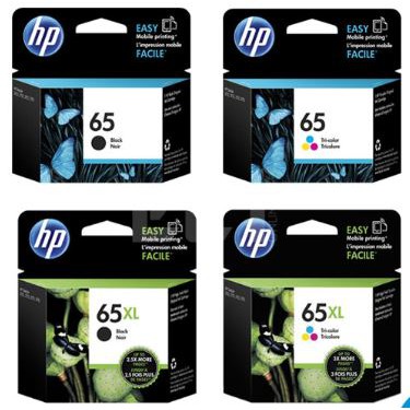 HP 65 Black Tri Color 65XL 65 XL Black Tricolor Original Genuine 100% ...