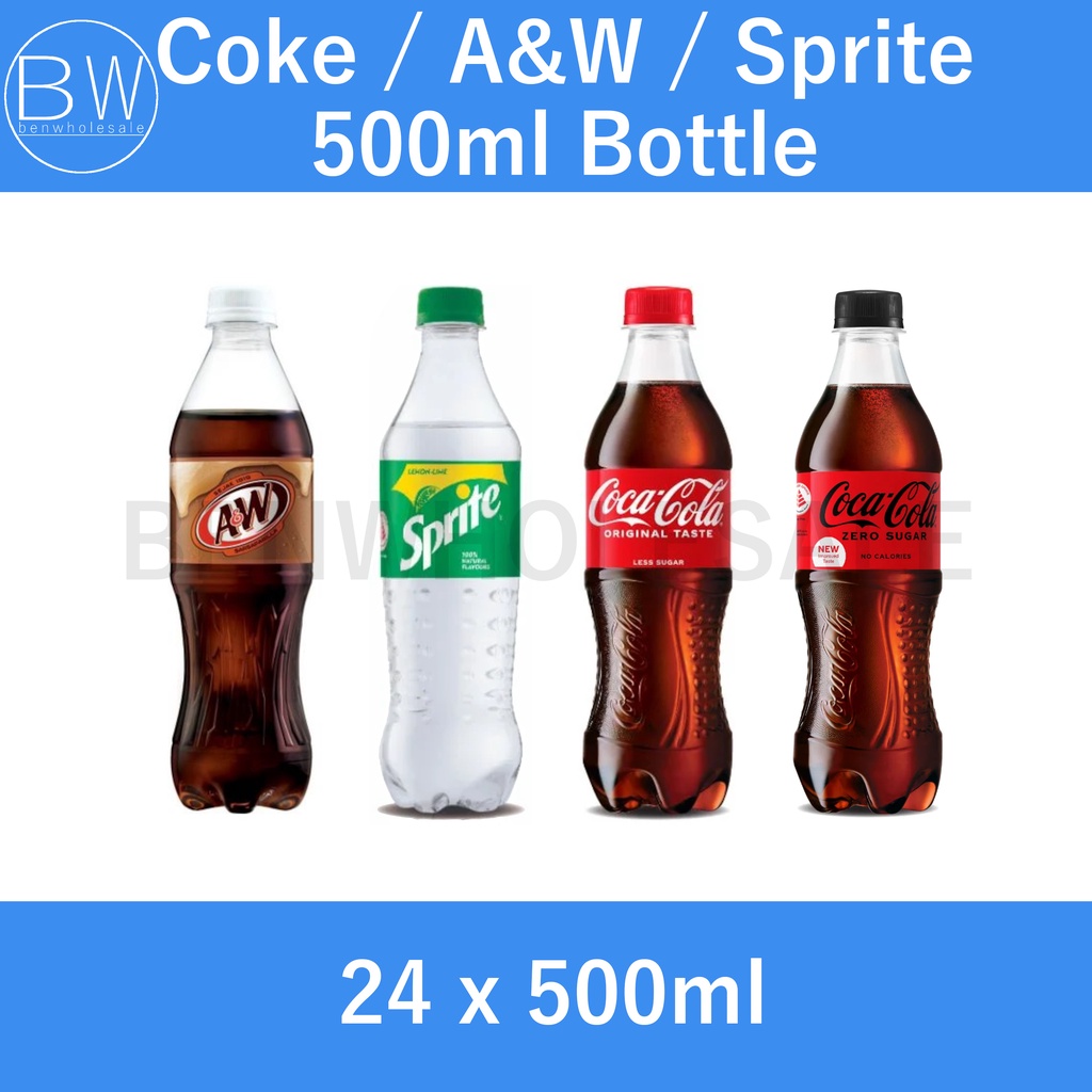 Coke/Coke Zero/Sprite/A&W 500ml Bottle | Shopee Singapore