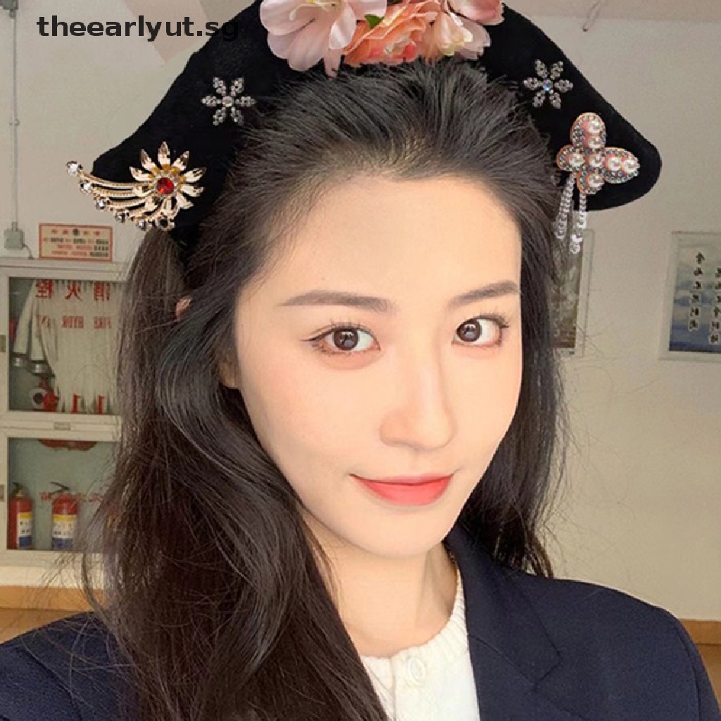 Theearlyut Ancient Chinese Gege Hairband Fabric Fashion Headband Chinese Style Dressing Party Stage Princess Hair Headband 1PC Shopee Singapore