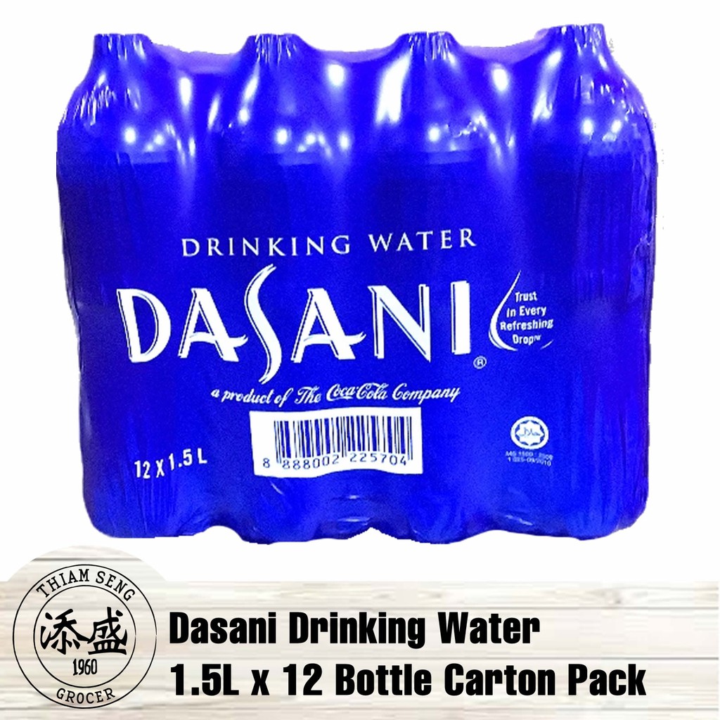 Dasani Drinking Water 1.5L x 12 Bottle Carton Pack [Local Seller! Fast ...