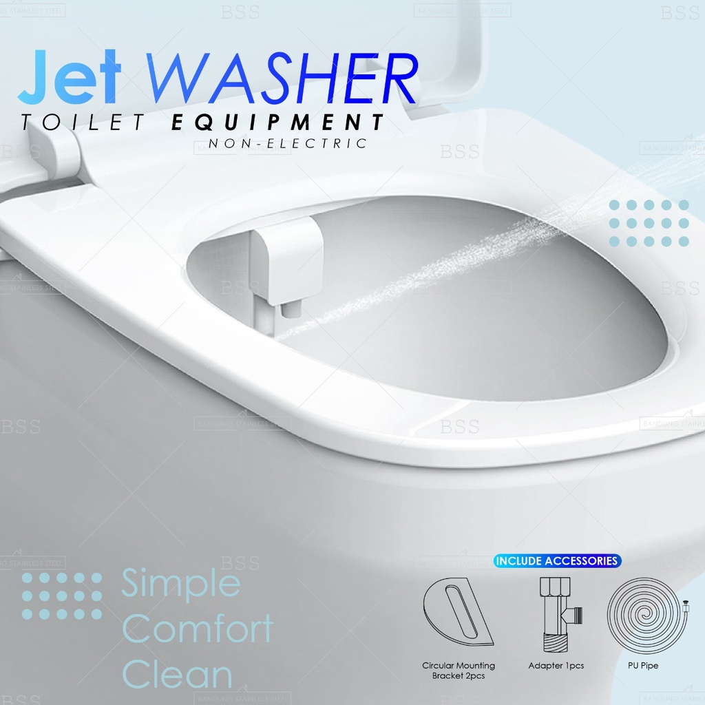 Jet Washer Toilet Equipment Toilet Spray Shower Spray 2 Bidet Seat ...