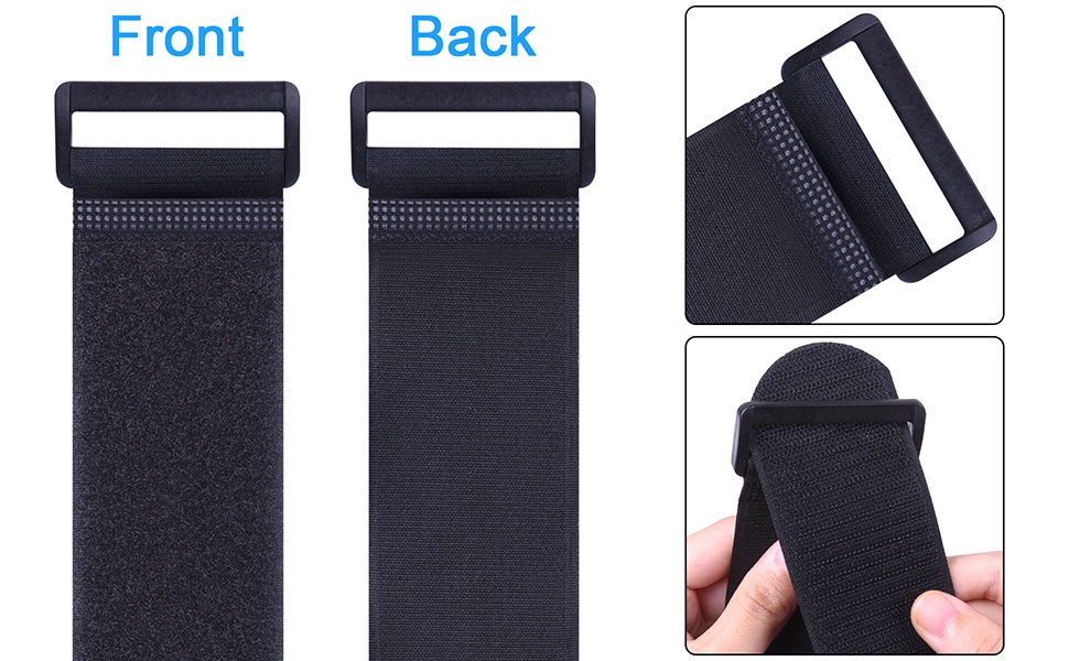 30Pcs Reusable Fastening Cable Straps with Buckle Variety Sizes Multi ...