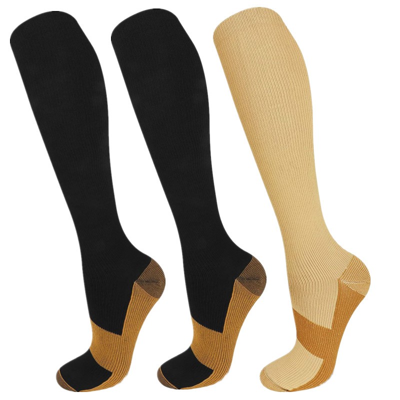 3 Pairs Copper Compression Socks Anti-Fatigue Pain Relief Compression ...