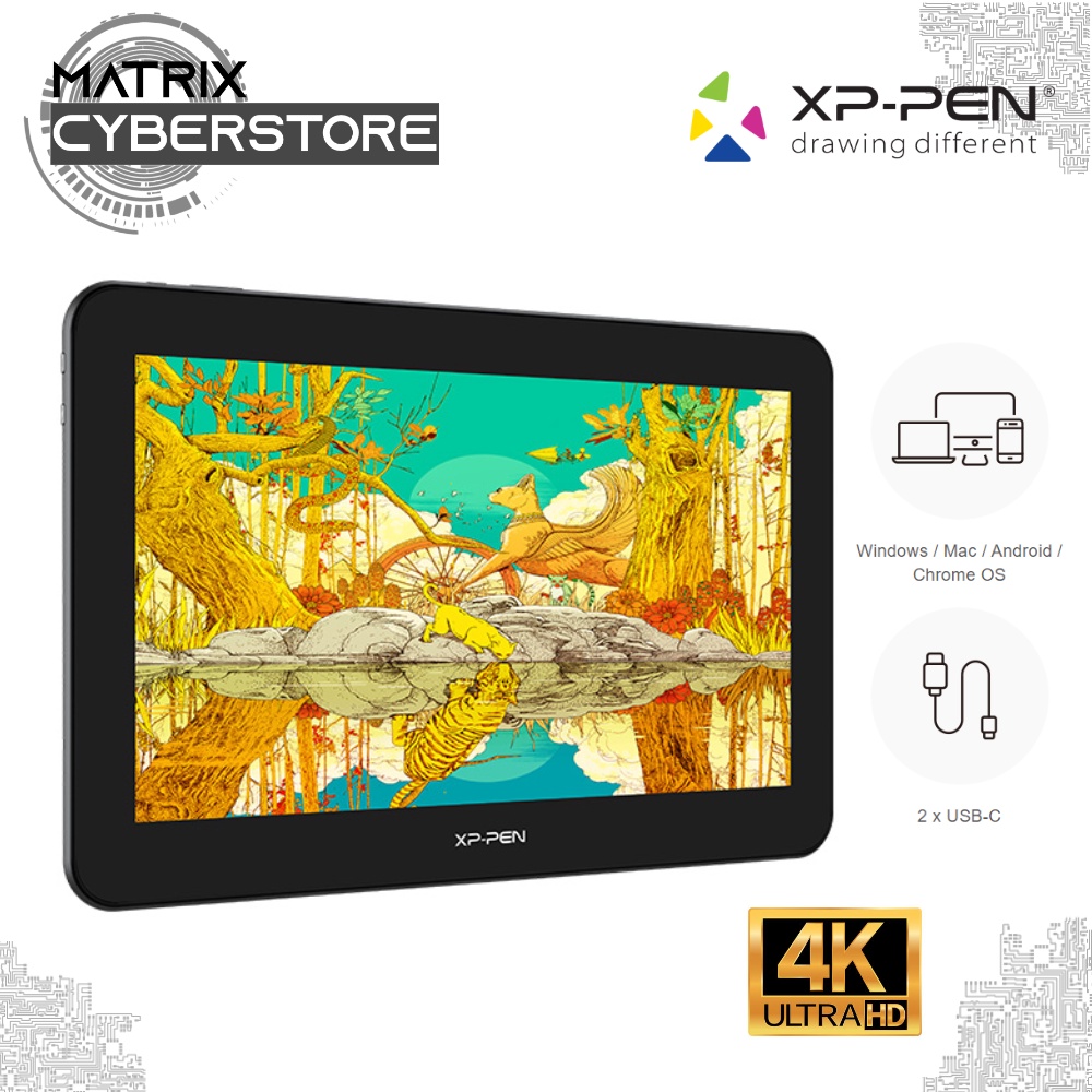 XP-PEN Artist Pro 16TP 4K UHD Professional Drawing Pad Tablet, USB-C ...