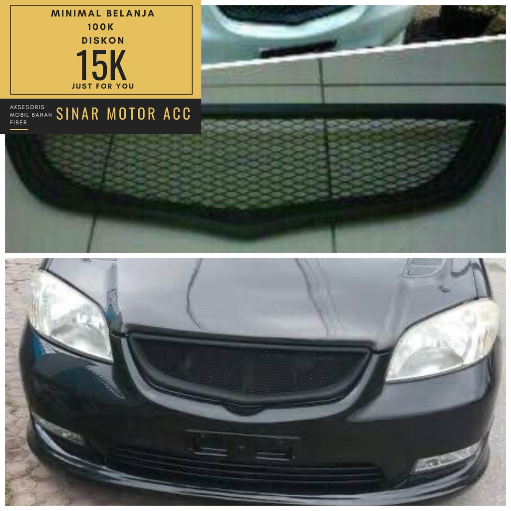 Custom Modified Racing Net Grill Grill for Vios gen 1 Cars 2003-2006 ...