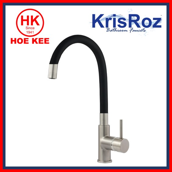 KrisROZ Sink Tap 31115F with Flexible Spout (Black) | Shopee Singapore