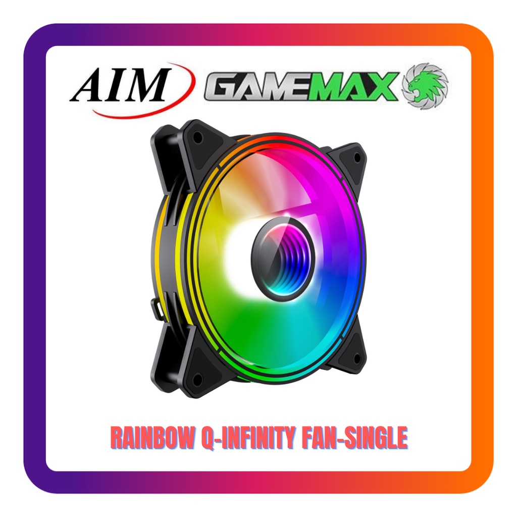 [AIM RESOURCES] Gamemax Rainbow Q-Infinity 120mm ARGB Fan Single (RBWQ ...