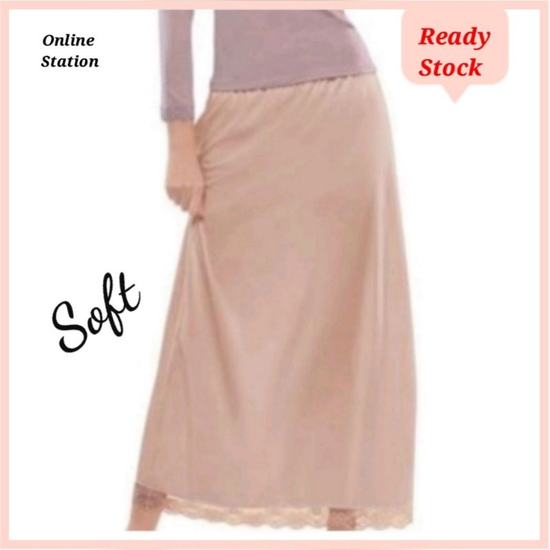 Long Inner Skirt Women Petticoat / Kain Dalam Perempuan | Shopee Singapore