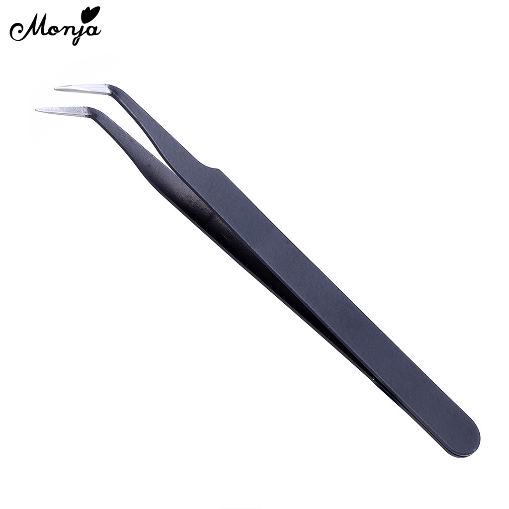 Monja Nail Art Nipper Curved Mouth Clamp Tweezer for Rhinestones 3D ...