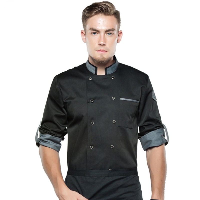 chef shirt Chef Jacket Long Adjustable Sleeve Men Women Unisex Cook ...