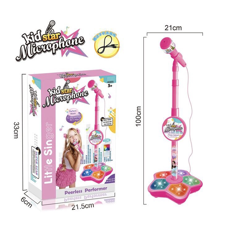 [SG Seller] Kids Star Microphone with Stand and Light Karaoke Singing ...