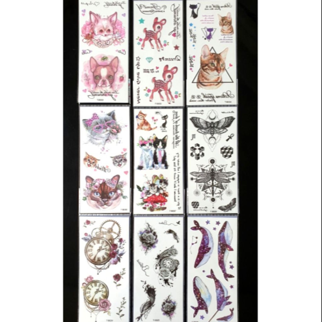 Temporary Tattoo, Tattoo Sticker, Animal Themed | Shopee Singapore