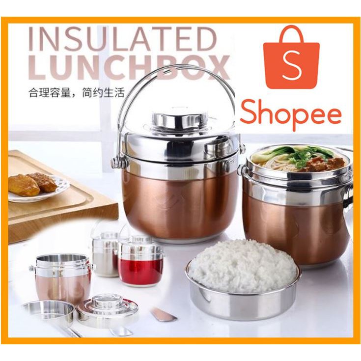 ★SG Warranty★Premium Stainless Steel Thermal Lunch Pot/Lunch Box/Bento ...