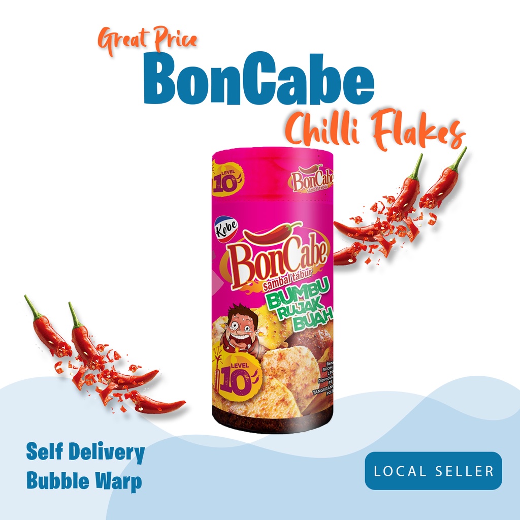 Bundle of 4 - Bon Cabe Kobe Sprinkle Chilli Powder Flakes - Sambal ...