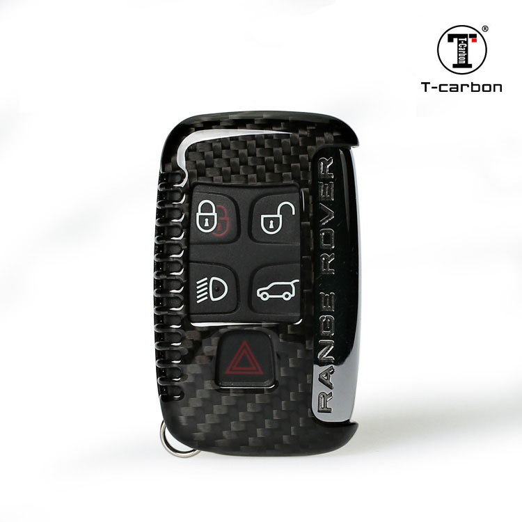 T-Carbon® Real Carbon FOB Key Case for Jaguar XE XF Range Rover Evoque ...