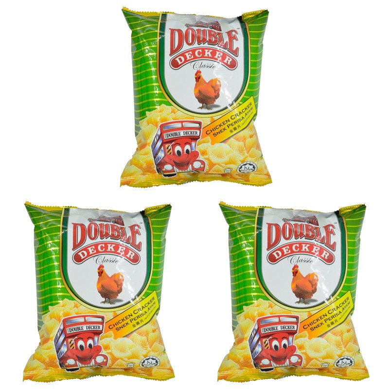 [Bundle of 3] Double Decker Snack 65g (Chicken) [Malaysia] | Shopee ...