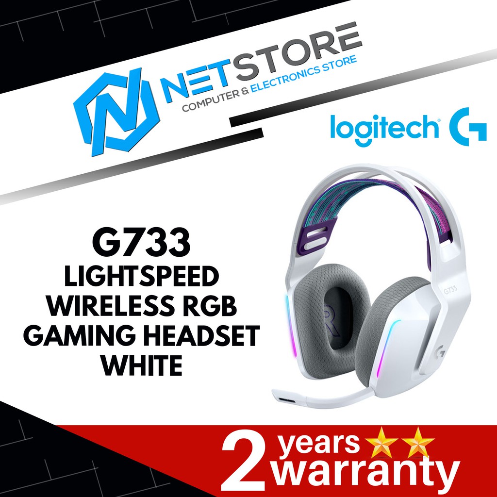 LOGITECH G733 LIGHTSPEED WIRELESS RGB GAMING HEADSET WHITE - 981-000886 ...