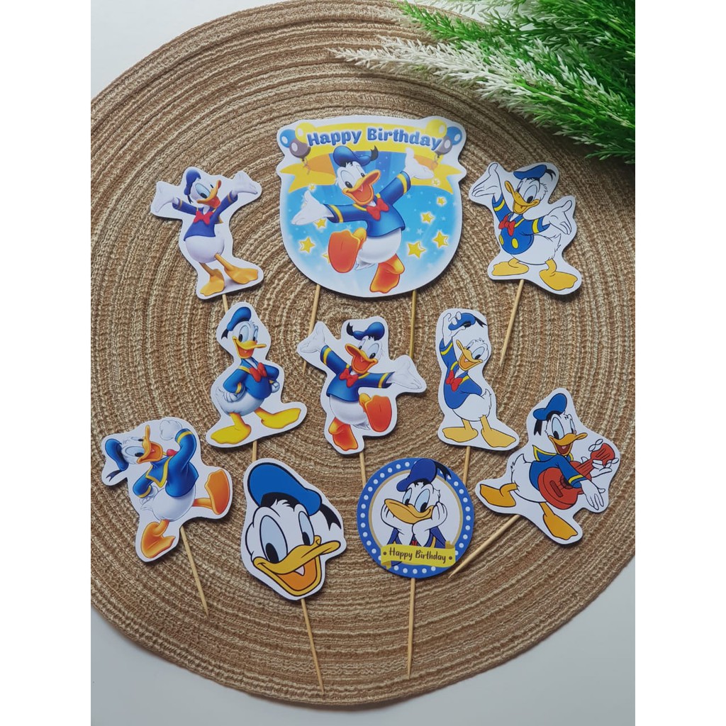 Donald Duck Cake Topper (10pcs) | Shopee Singapore