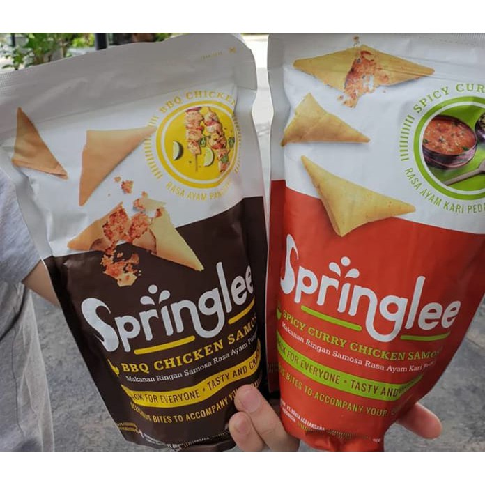 Springlee Samosa Chicken BBQ Flavor Snack And Spicy Chicken Curry 100gr ...
