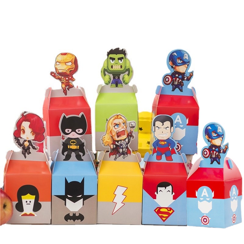 12pcs Avengers Spiderman Iron Man Hulk Candy Box Kids Birthday Party ...