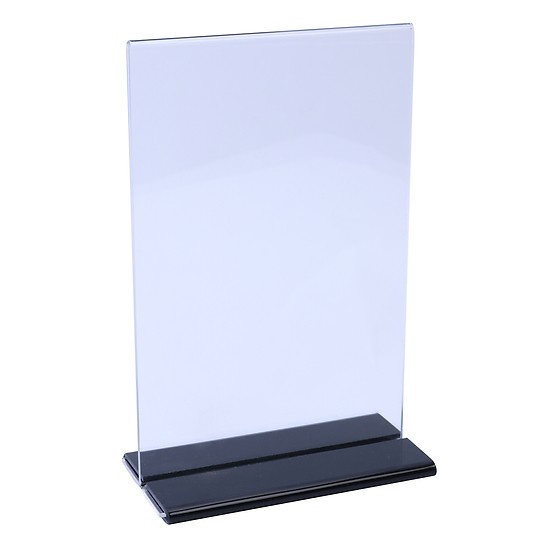 A4 tabletop mica Menu BLACK BASE A4, A5 paper size, Acrylic Menu ...