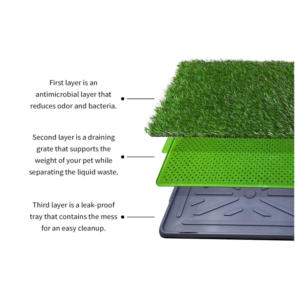 "SG SELLER" Pet Potty Dog Grass Pee Pad Artificial Grass for Dogs ...