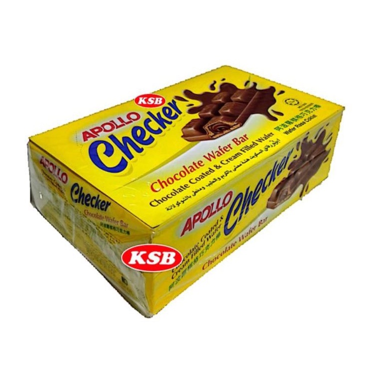 APOLLO YELLOW CHECKER CHOCOLATE WAFER BAR 18GX24'S | Shopee Singapore