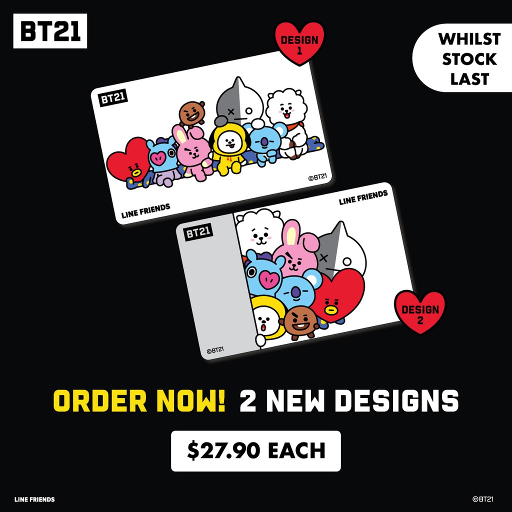 BT21 Collectible EZLink Card by EZ-Link (Koya, RJ, Shooky, Mang, Chimmy ...