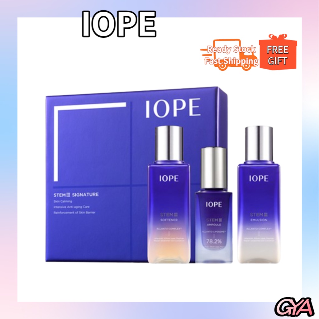 [IOPE] STEM III 3 SIGNATURE SET (Softener + Emulsion + Ampoule ...