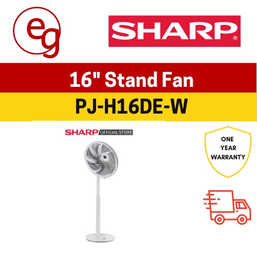 Sharp PJ-H16DE-W(16") Plasmacluster Electric Stand Fan | Shopee Singapore