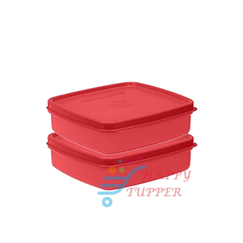 Tupperware Large Square Round 620ml / Ezy Keeper 650ml (Tupperware ...