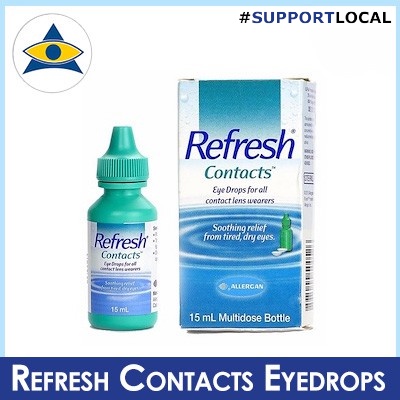 REFRESH Contacts eye drops (15ml) for contact lens dryness | Shopee ...