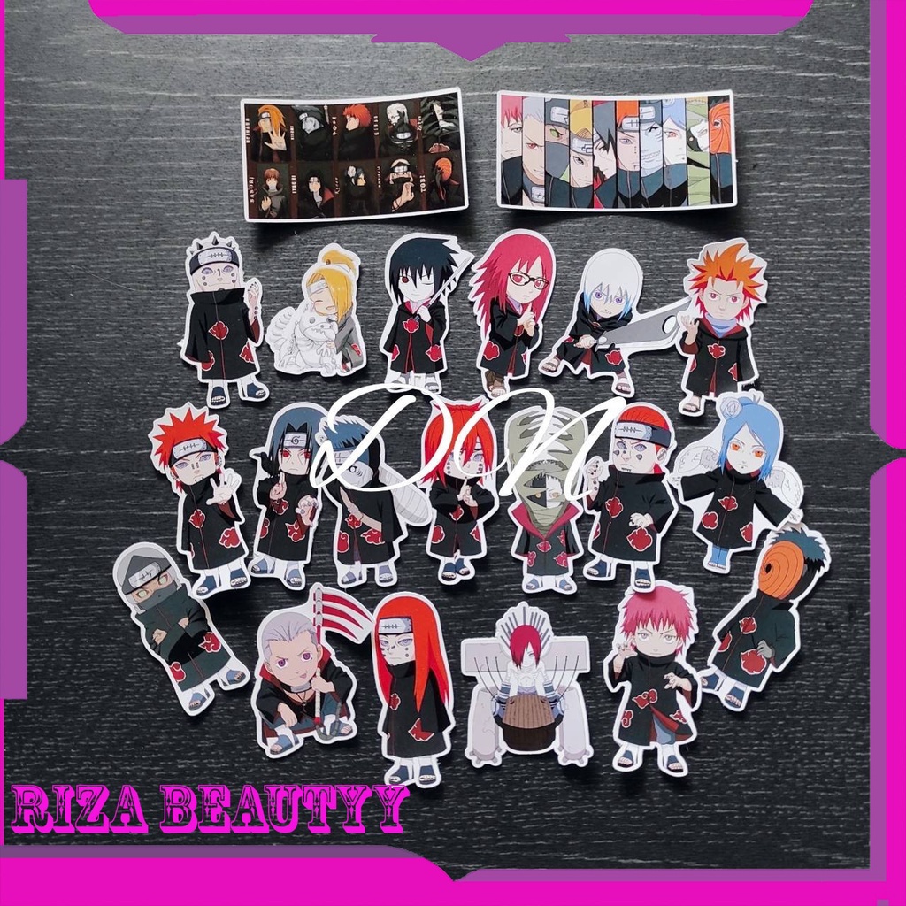 21pcs Akatsuki Anime Naruto Akatsuki Sticker Paper Sticker For Pain ...