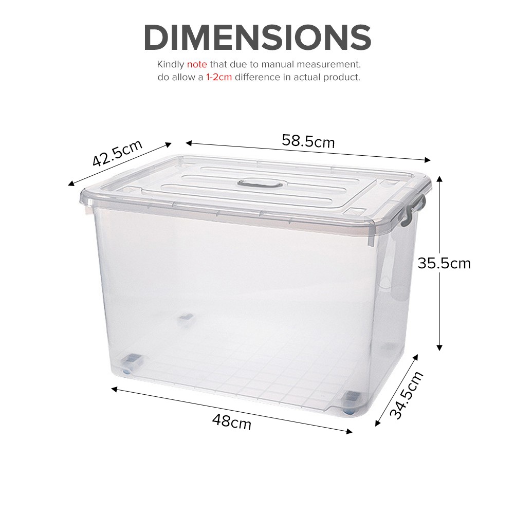 HAILEY Transparent Storage Box Containers | Shopee Singapore